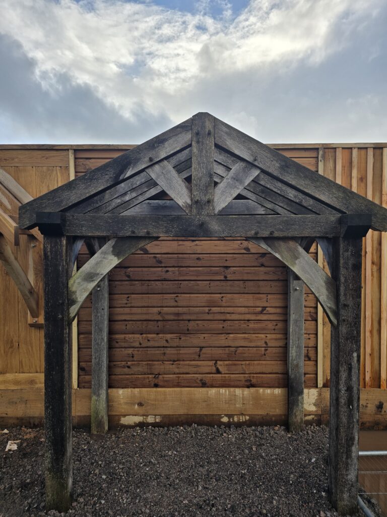 150mm Oak Post Open Porch | Yandles