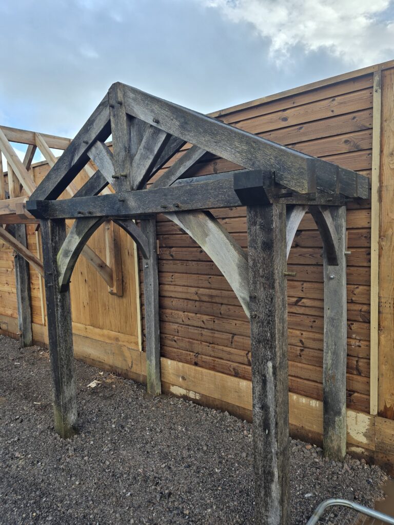 150mm Oak Post Open Porch | Yandles