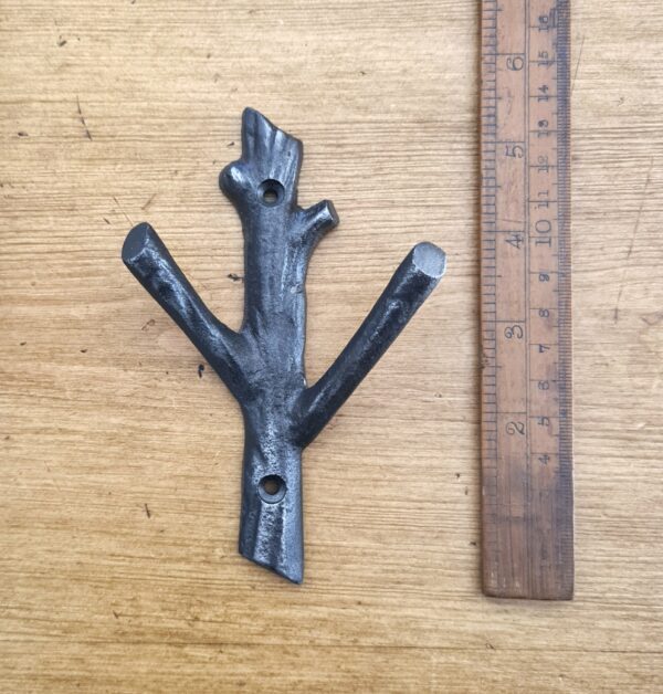 Double Tree Cast Iron Coat Hook | Yandles